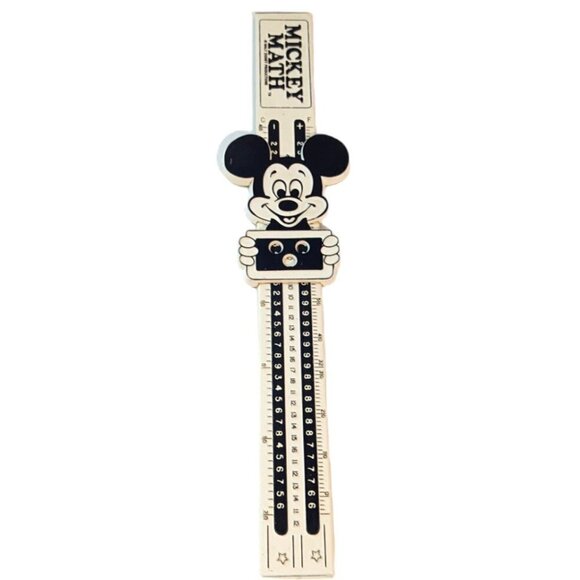 Disney | Office | Vintage Disney Mickey Mouse Math Slide Ruler ...